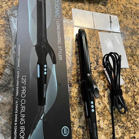 Bio Ionic | Hair | 25 Bio Ionic Black Pro Curling Iron Long Barrel ...
